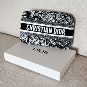 Dior | Makeup | Dior Black Map Makeup Cosmetic Bag | Poshmark